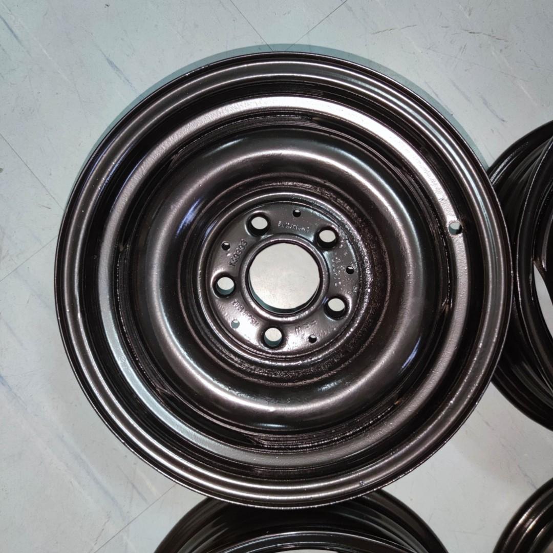 Mercedes Benz W123 W115 Steel wheels 14 x 5.5 set of 4, Car Parts ...