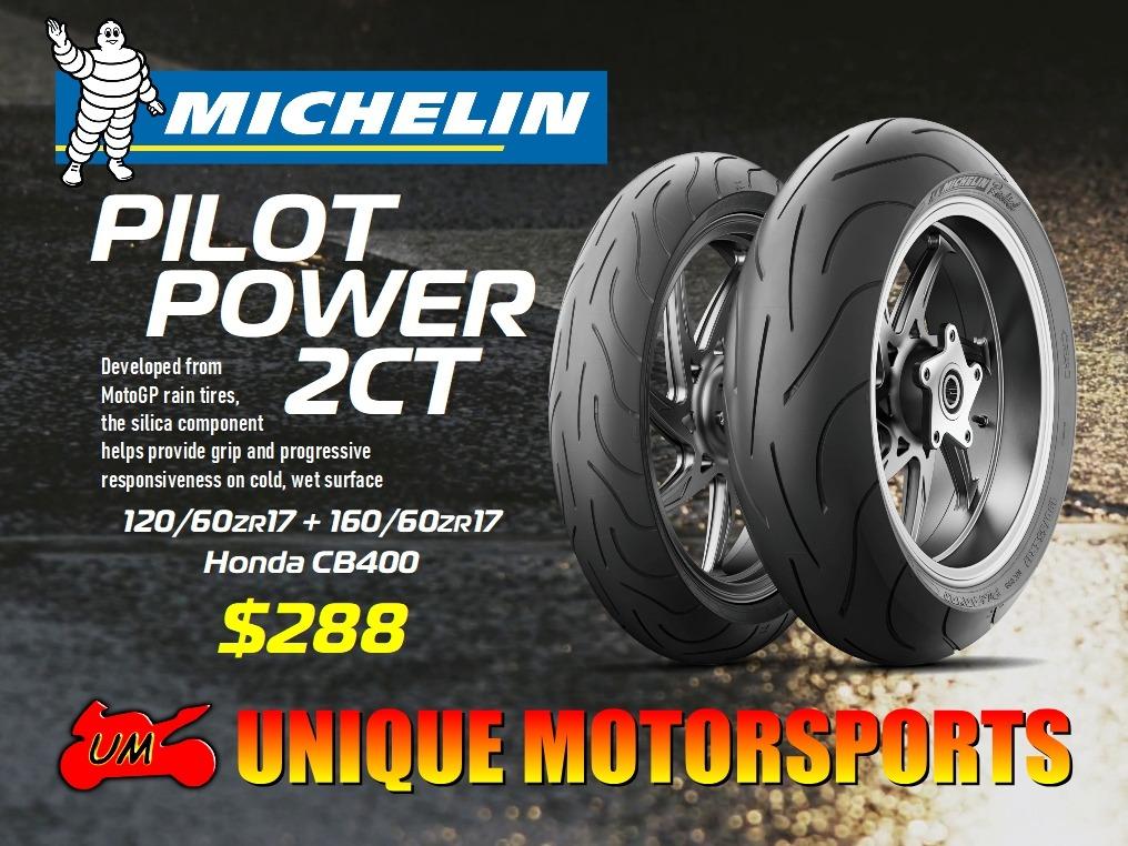 Michelin Pilot Power 2CT CB150 CB300 CB400 CB400X NC700 NC750 Tire Tyre ...