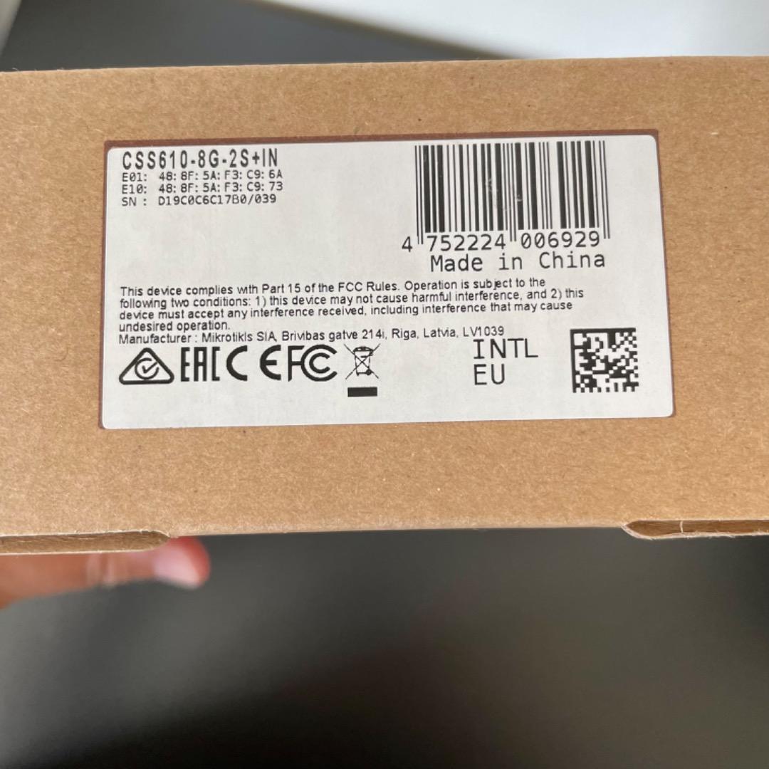 MikroTik CSS610-8G-2S+IN Cloud Smart Switch, Computers & Tech, Office ...