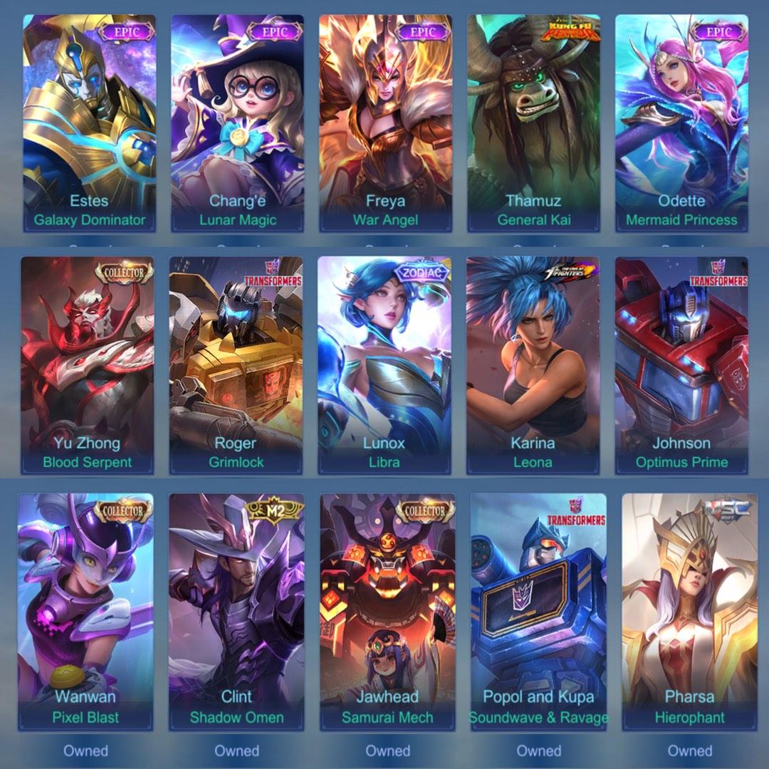 mobile legends account / ml account / mlbb account / yss collector ...