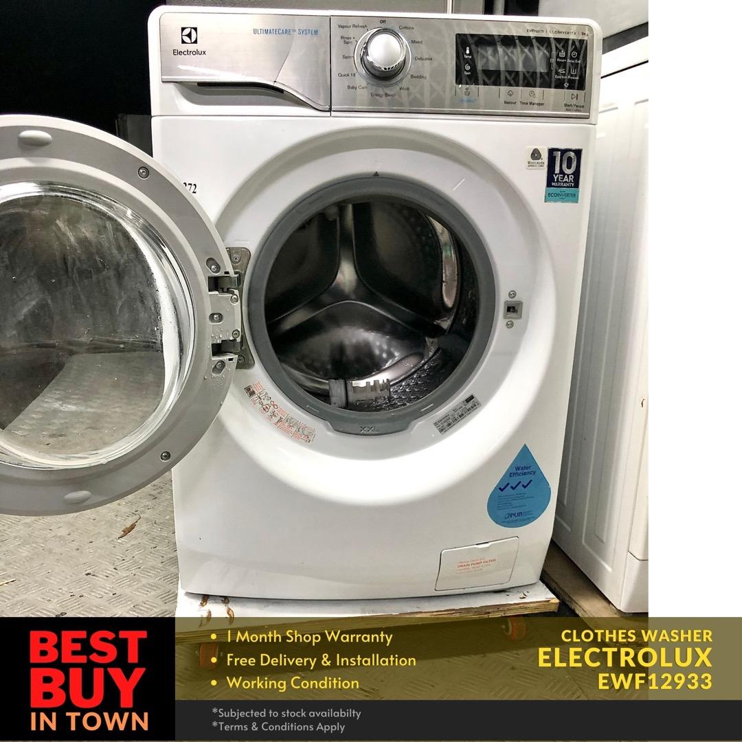 MUST BUY! ELECTROLUX 9KG Washing Machine EWF12933 (92272), TV & Home ...