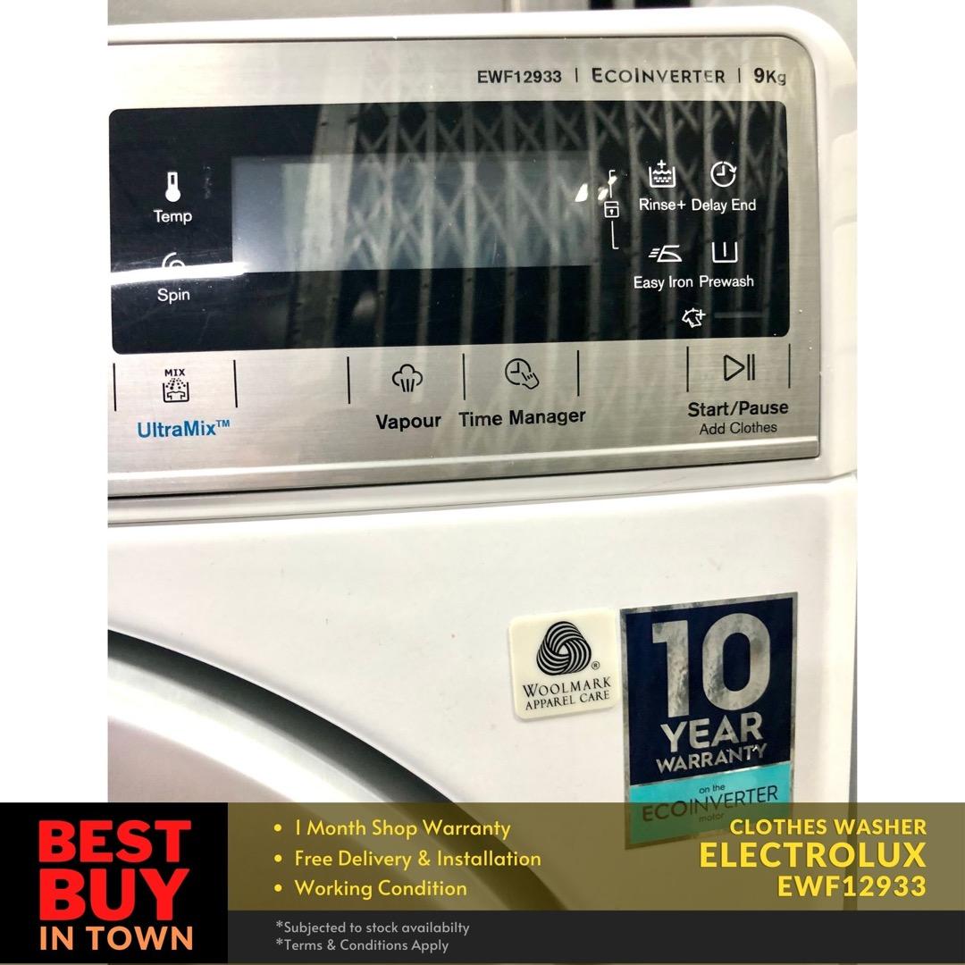MUST BUY! ELECTROLUX 9KG Washing Machine EWF12933 (92272), TV & Home ...
