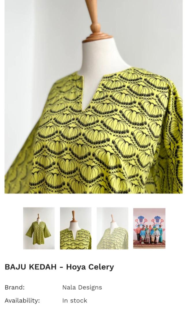 Nala Design Baju Kedah - Hoya Celery, Women's Fashion, Muslimah Fashion ...