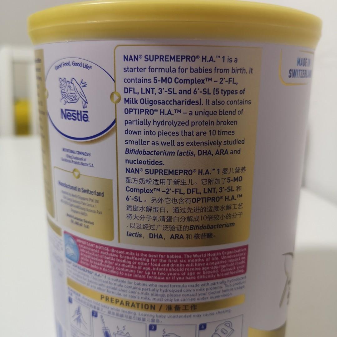 NAN SupremePro HA1 (800gr) Infant Formula, Babies & Kids, Nursing ...