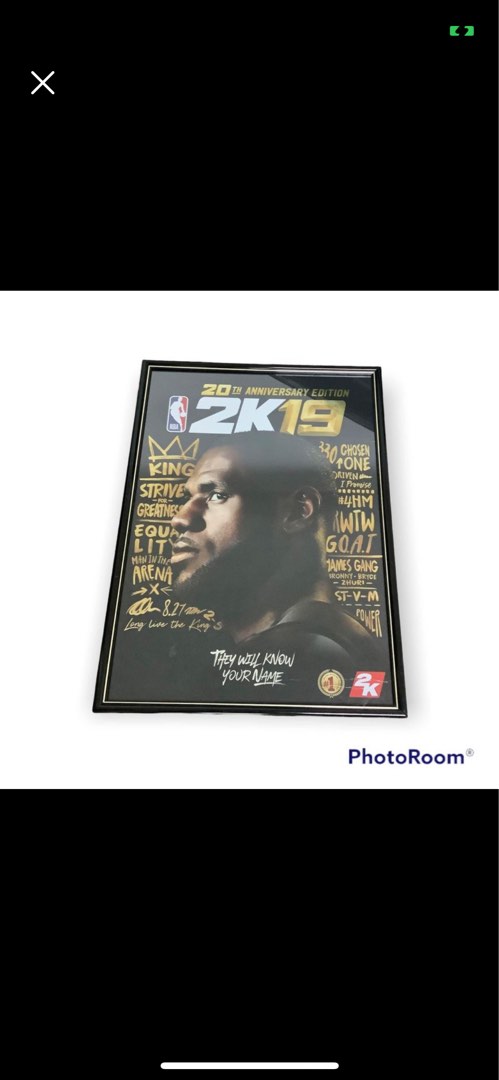 NBA 2k poster with frame, Video Gaming, Video Games, Others on Carousell