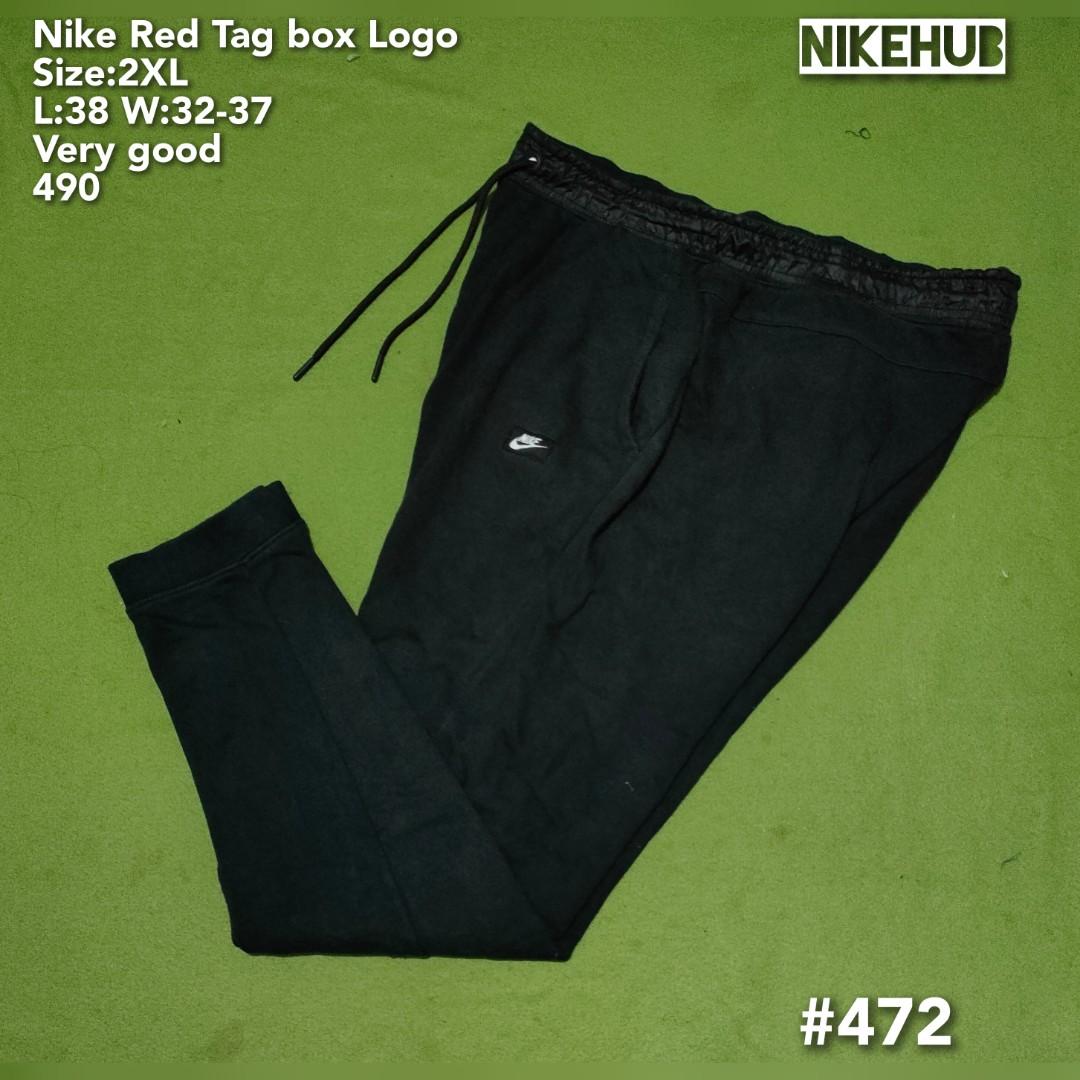 Nike Red Tag box Logo, Men's Fashion, Bottoms, Joggers on Carousell