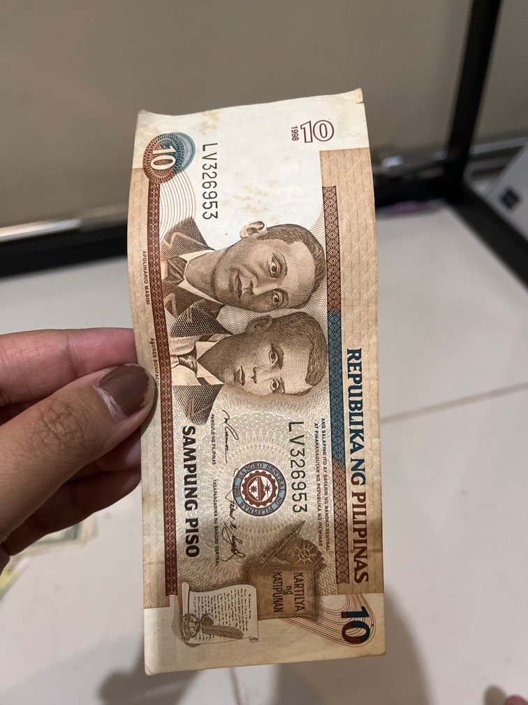 Old Ten Peso Bill, Hobbies & Toys, Memorabilia & Collectibles, Currency ...