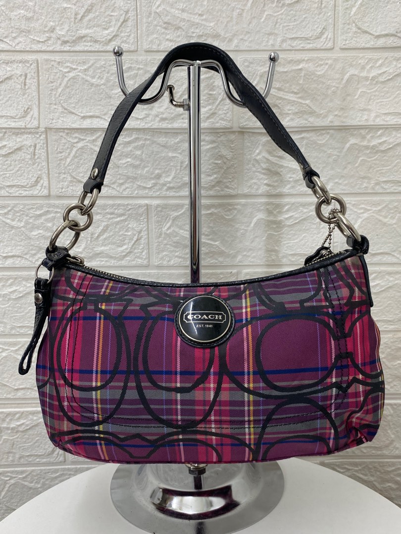 Original Coach Poppy Tartan Plaid Bag, Luxury, Bags & Wallets on Carousell