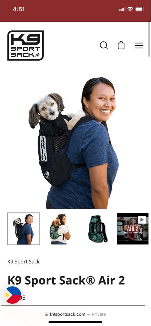 Original K9 Sports Sack Medium up to 13kg, Pet Supplies, Homes & Other ...