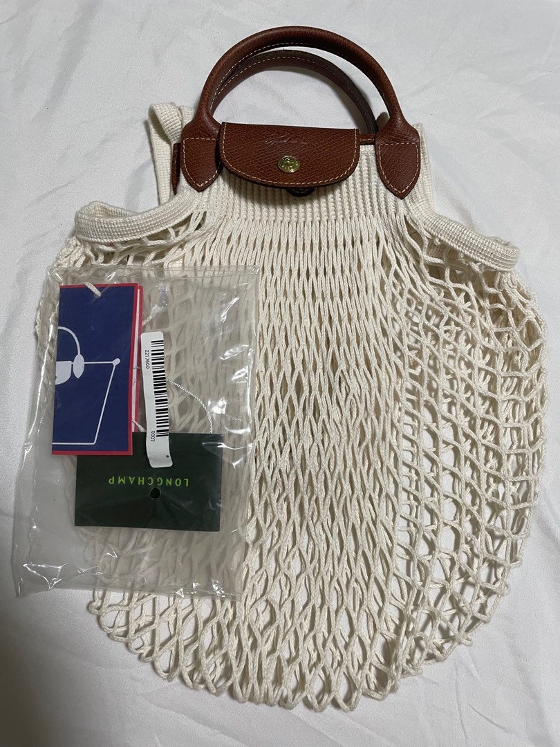Original Longchamp x Filet Ecru, Luxury, Bags & Wallets on Carousell
