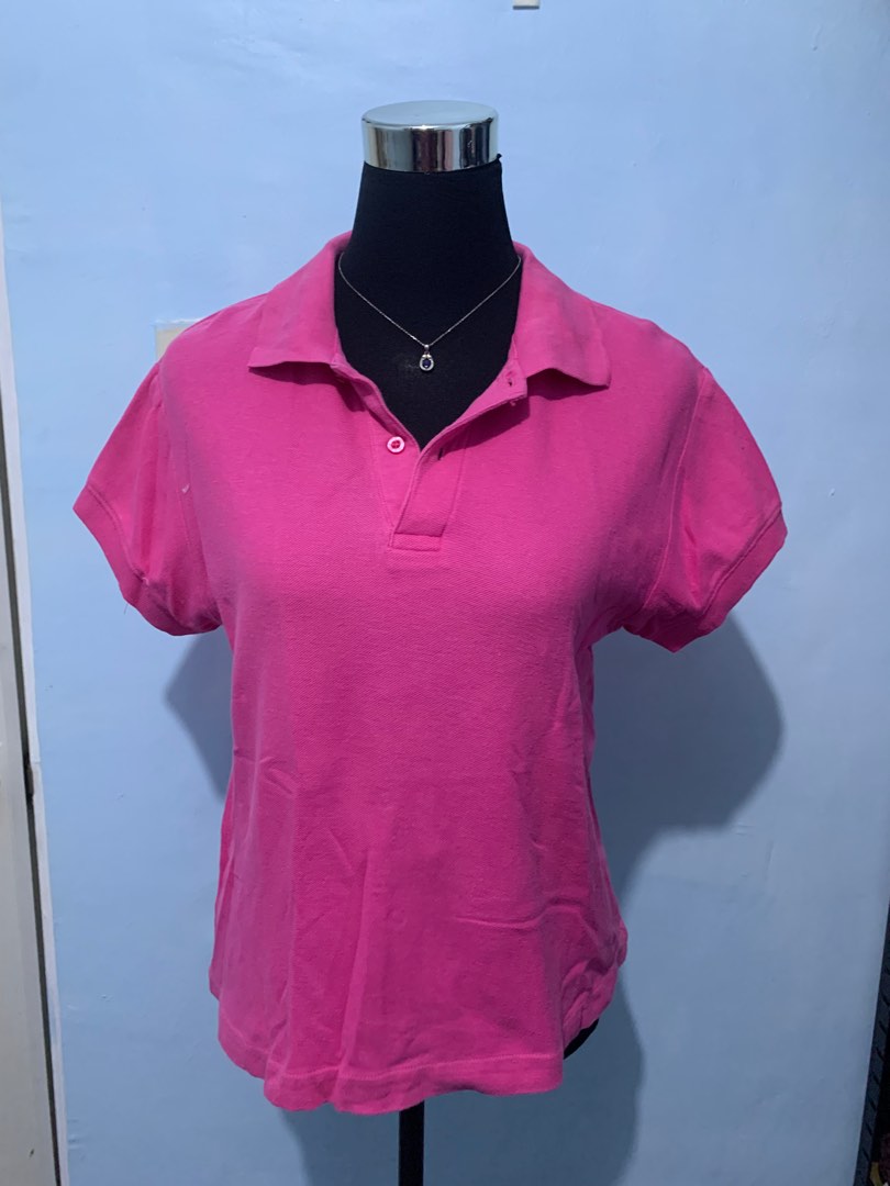 Pink Polo Shirt, Women's Fashion, Tops, Shirts on Carousell