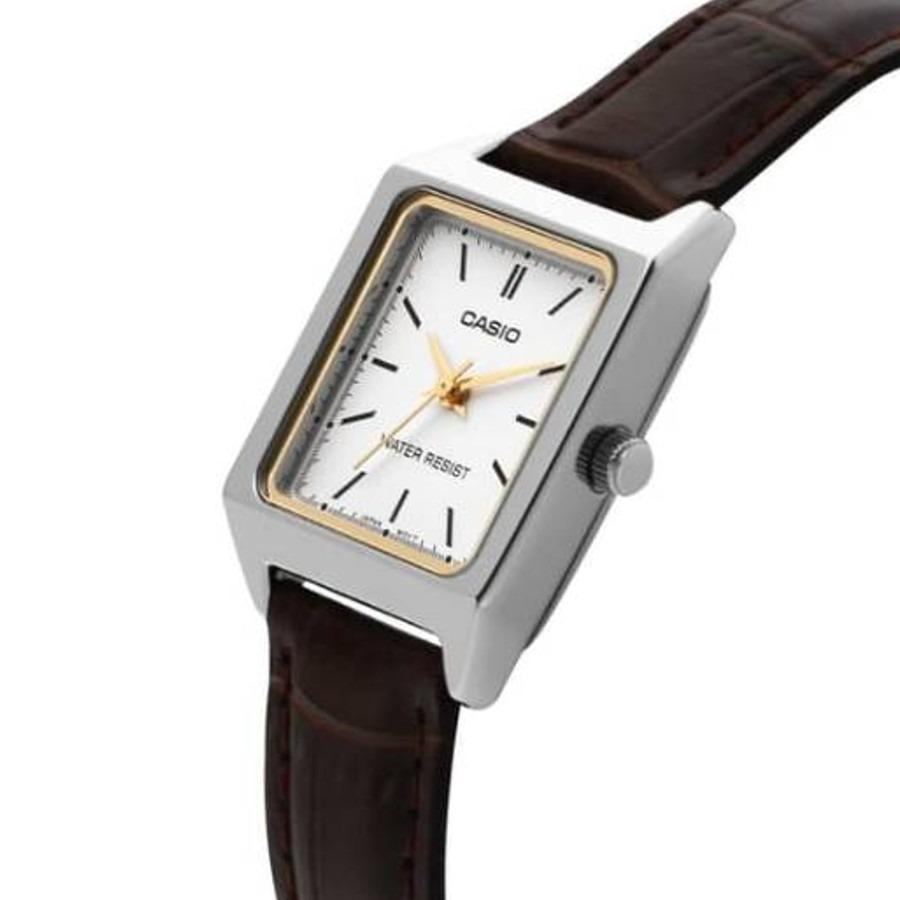[Time Cruze] Casio "Cartier Tank" Style Leather Strap Women Watch LTP-V007L-1B LTP-V007L-7B1 LTP ...