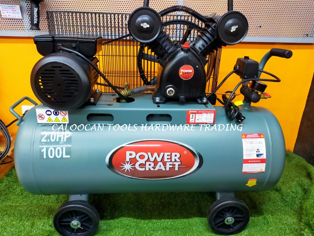 POWERCRAFT 2HP (100L) Single Phase Air Compressor Horizontal (PAC ...
