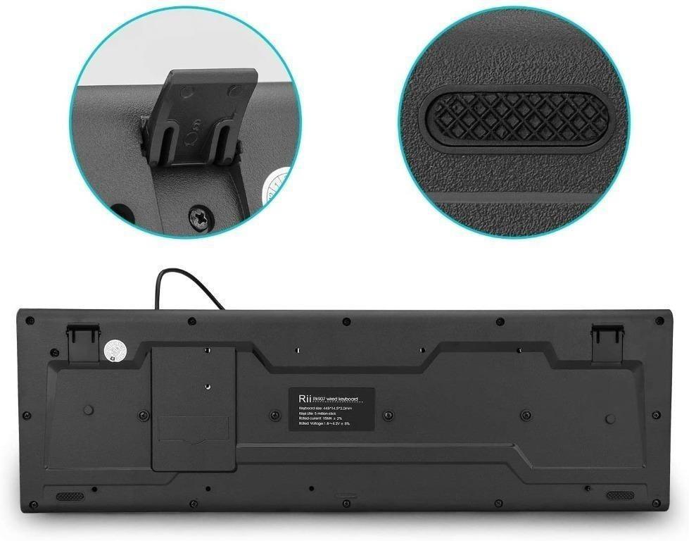 Rii RK907 Ultra-Slim Compact USB Wired Keyboard for Mac and PC ...