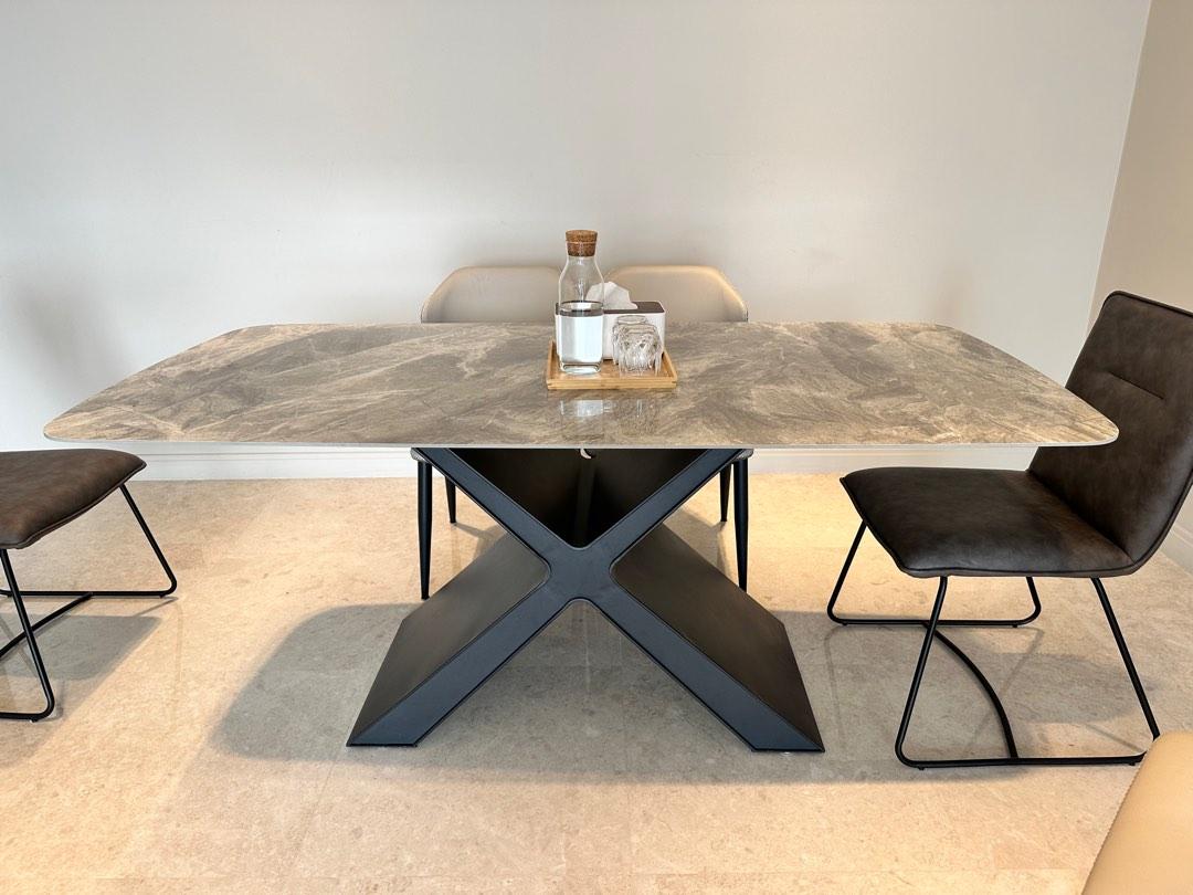 Roke Marble Dining Table, Furniture & Home Living, Furniture, Tables ...