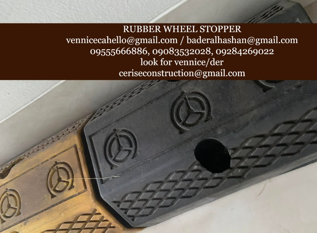 Rubber wheel stopper, Commercial & Industrial, Construction Tools ...