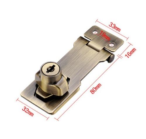 SAFETY HASP 3inc, ZINC ALLOY, KEY OPERATED SELF LOCKING, 2-IN-1 LOCK w ...