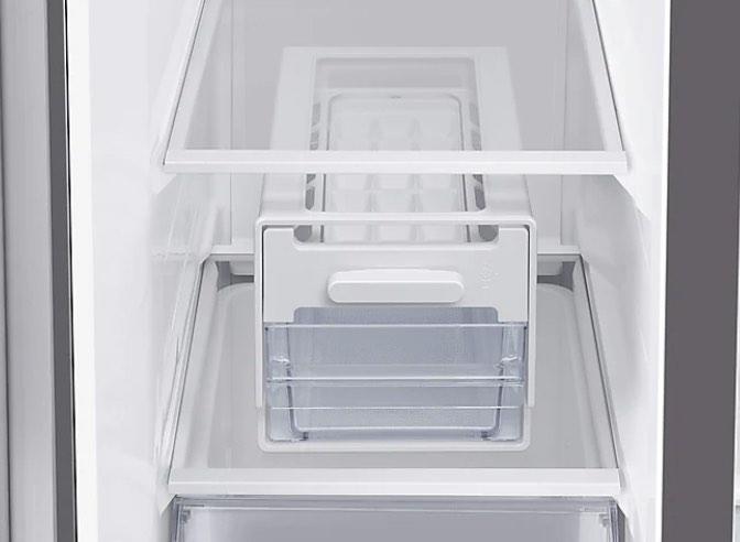 samsung 24.7cuft ref side by side inverter white glass rs62r50011l ...