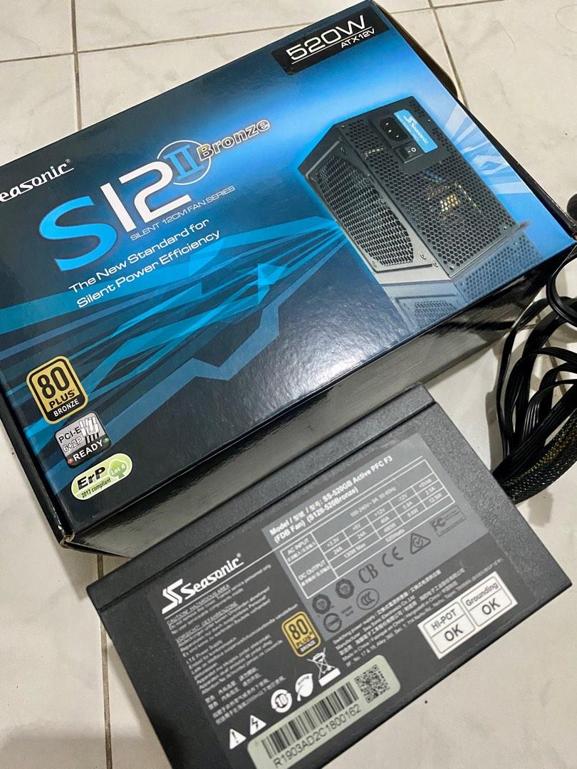 Seasonic 520W S12II 80 PLUS Bronze PSU Power Supply Unit (with box ...