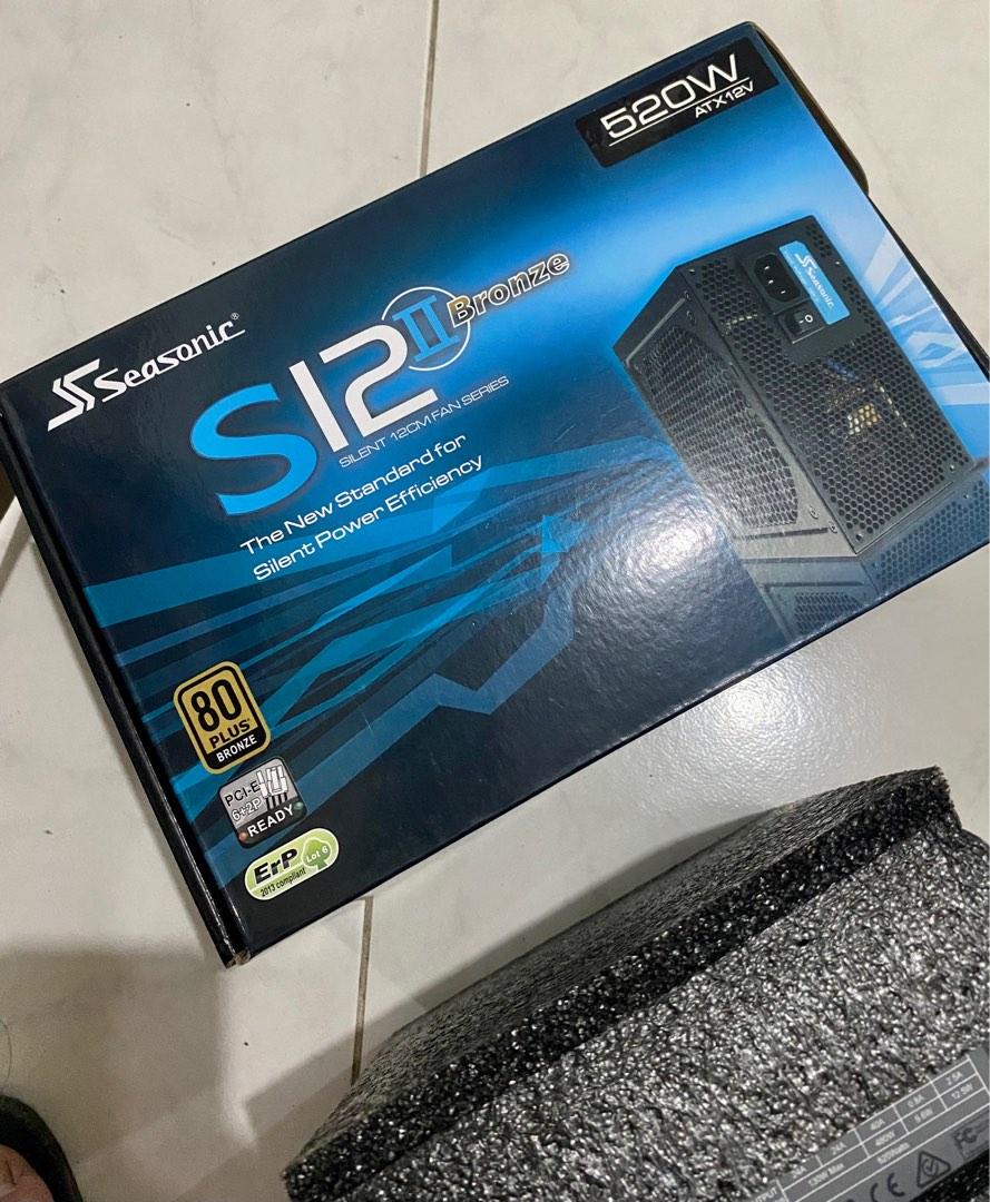 Seasonic 520W S12II 80 PLUS Bronze PSU Power Supply Unit (with box + accessories), Computers ...
