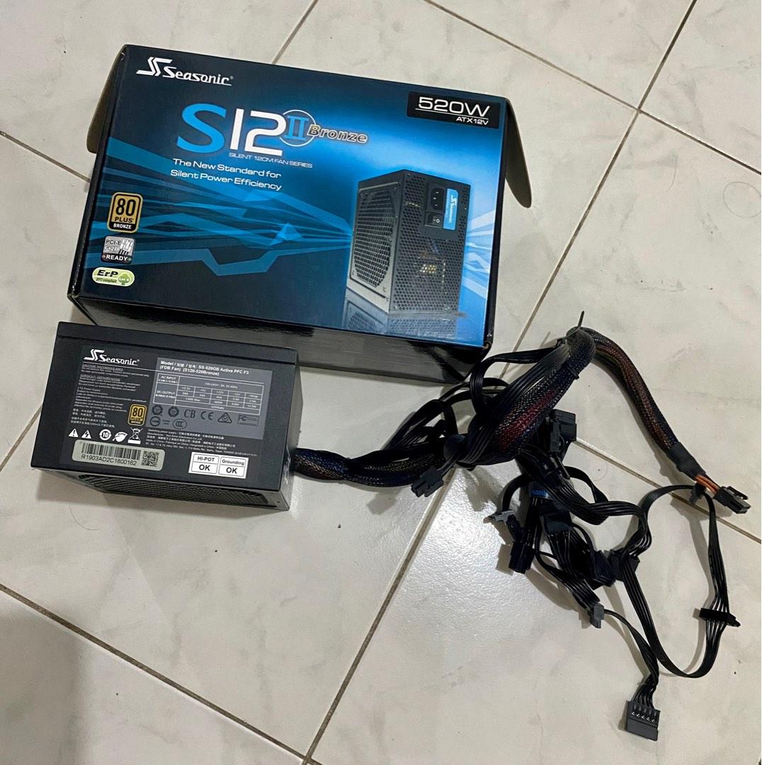 Seasonic 520W S12II 80 PLUS Bronze PSU Power Supply Unit (with box ...