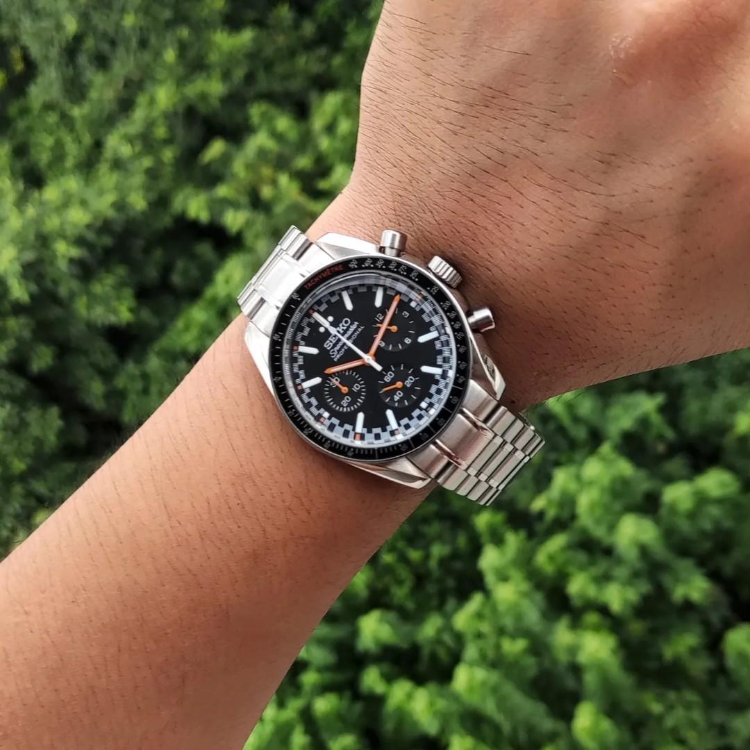Seiko Orange Omega Speedtimer Mod, Men's Fashion, Watches & Accessories ...
