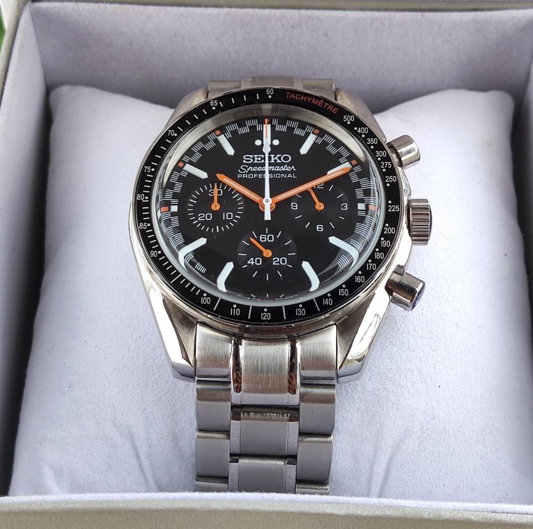 Seiko Orange Omega Speedtimer Mod, Men's Fashion, Watches & Accessories ...