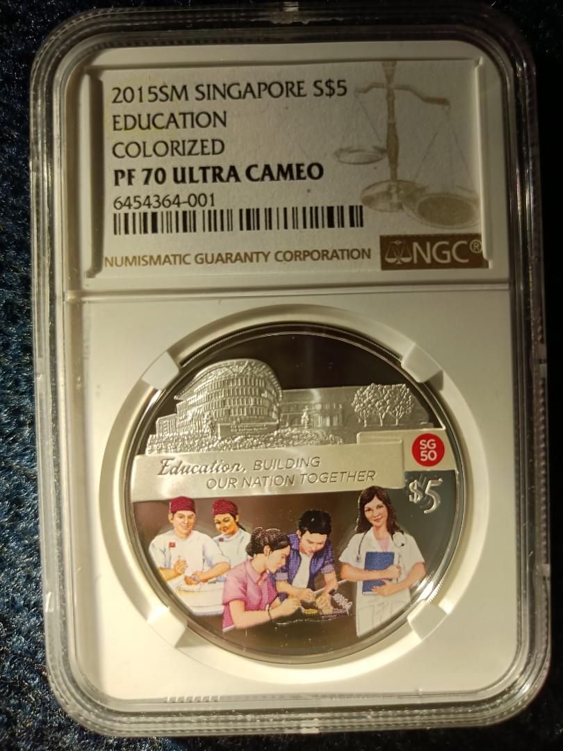 SG50 Commemorative Coin Silver Proof Coin PF70 ULTRA Cameo Top Pop ...