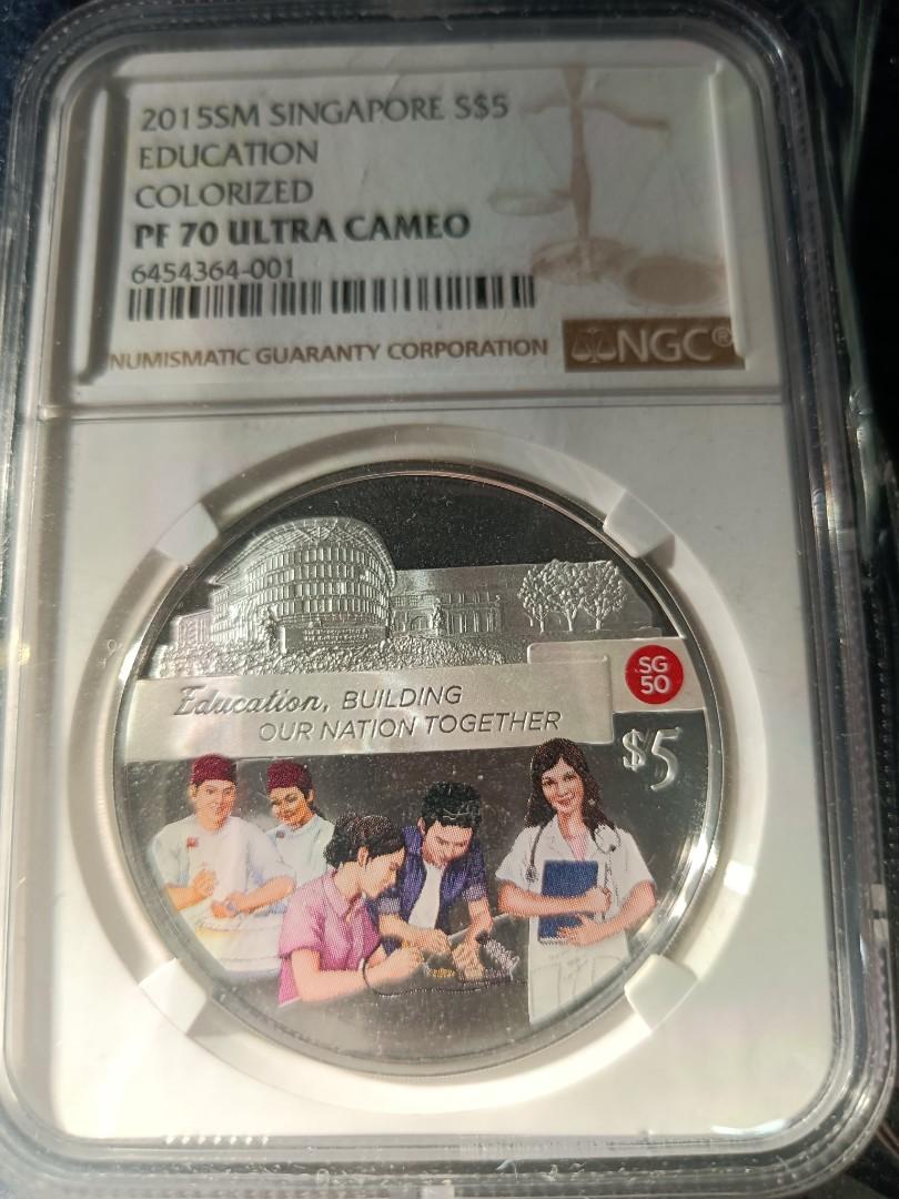 SG50 Commemorative Coin Silver Proof Coin PF70 ULTRA Cameo Top Pop ...