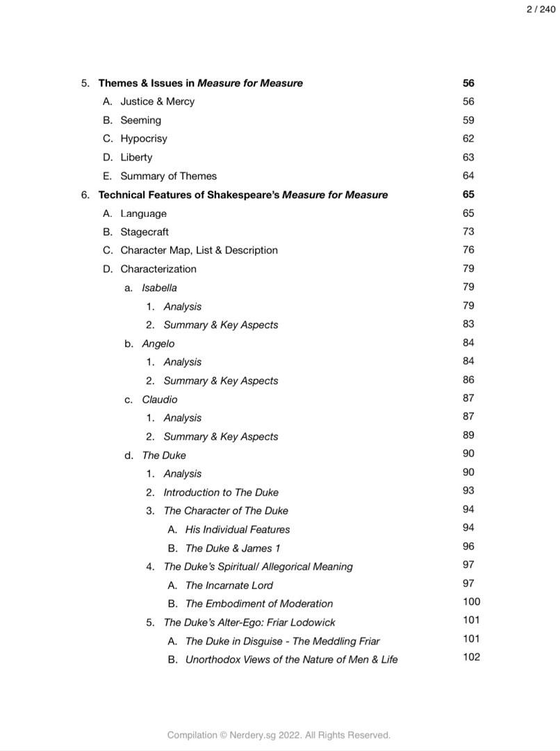 SHAKESPEARE’S MEASURE FOR MEASURE GCE A LEVEL H2 LITERATURE PRESCRIBED ...