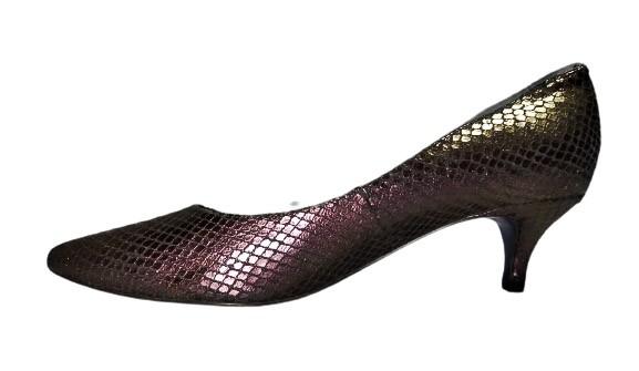 Shiny red snake pattern office heels 1 inch, Women's Fashion, Footwear ...