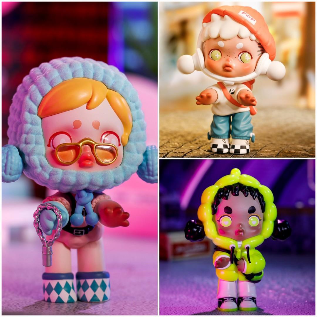 Skull Panda Hype Panda Set (Elegant Girl / Skater Boy) Popmart, Hobbies ...
