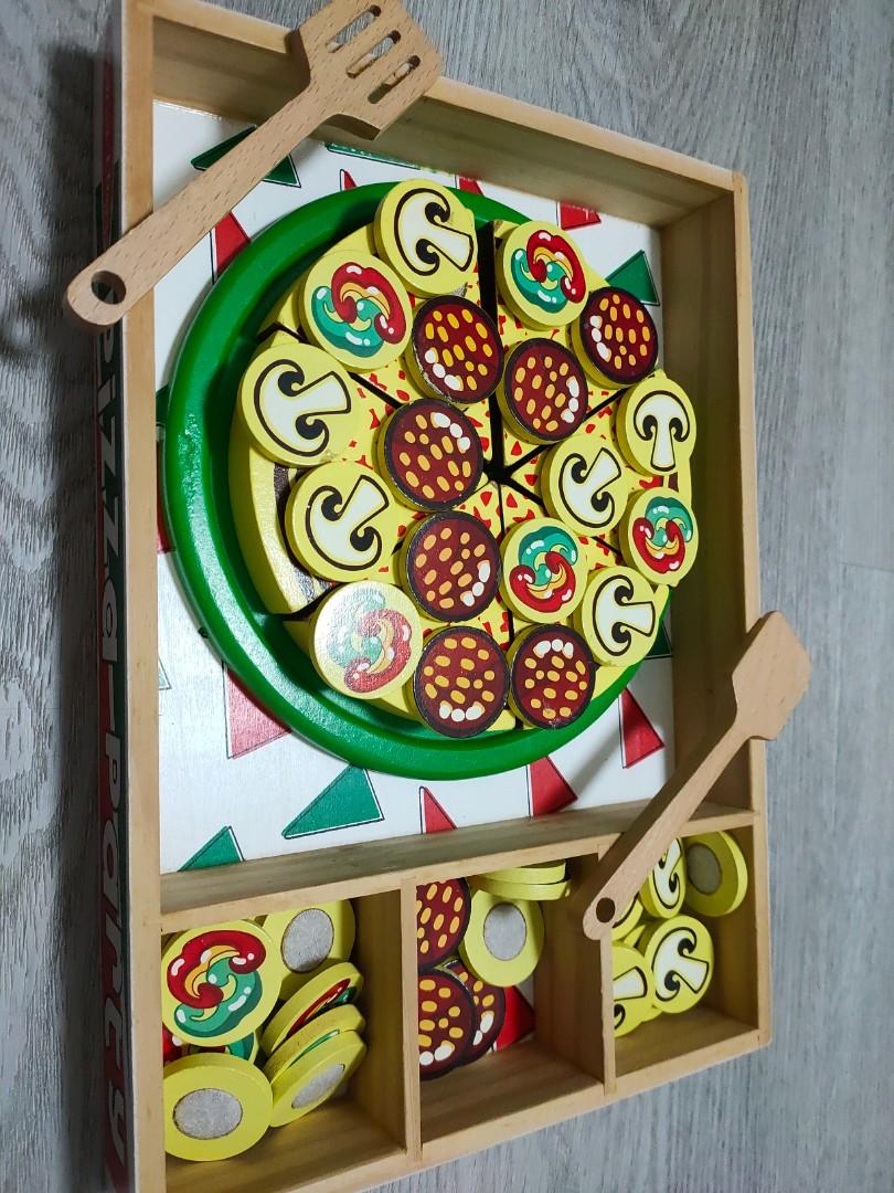 Solid wooden Pizza Set, Hobbies & Toys, Toys & Games on Carousell