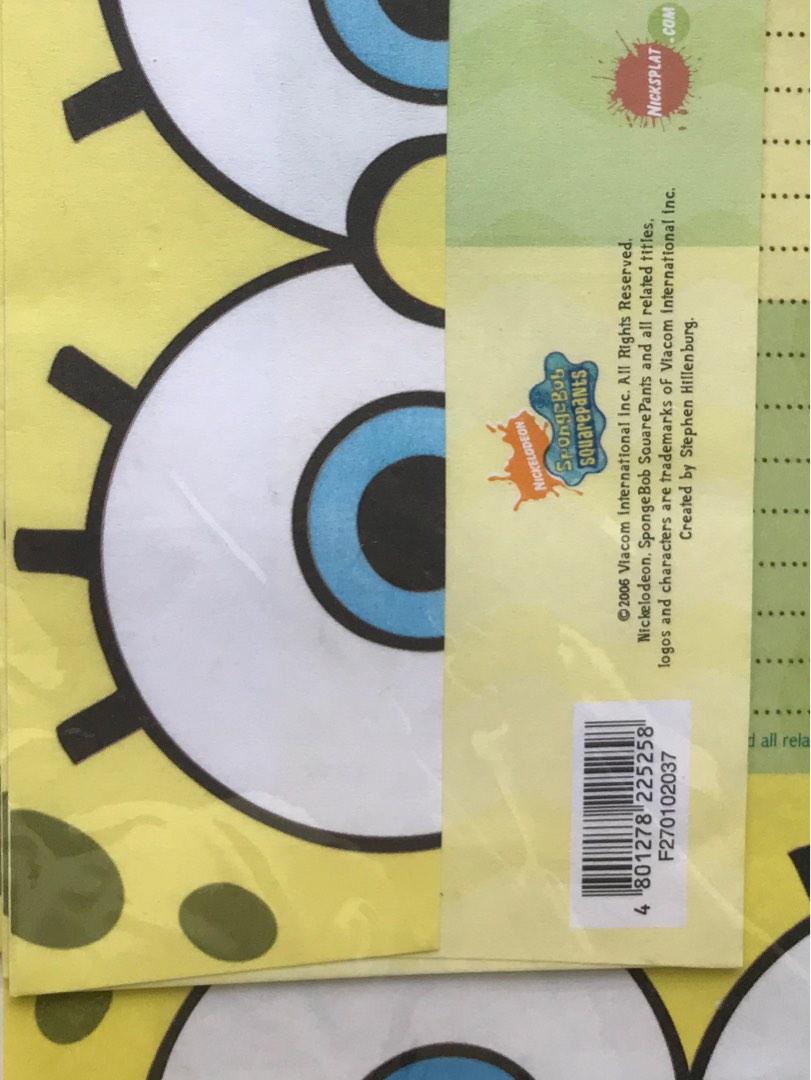 Spongebob Squarepants Stationary Paper and Envelope Set, Hobbies & Toys ...
