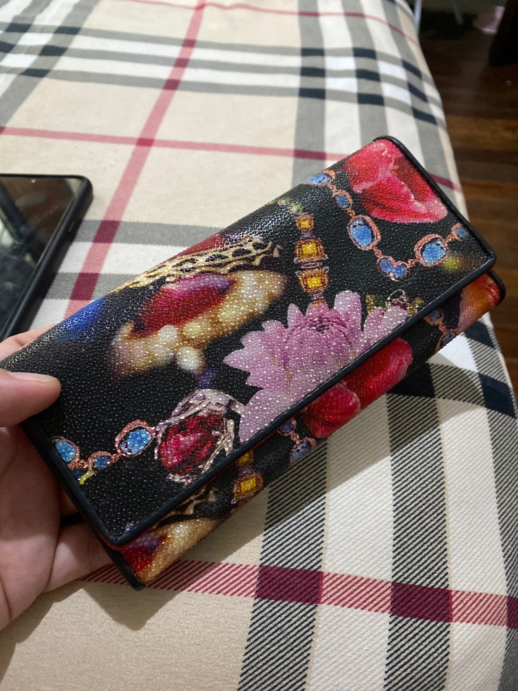 Stingray Skin Long wallet, Women's Fashion, Bags & Wallets, Wallets ...
