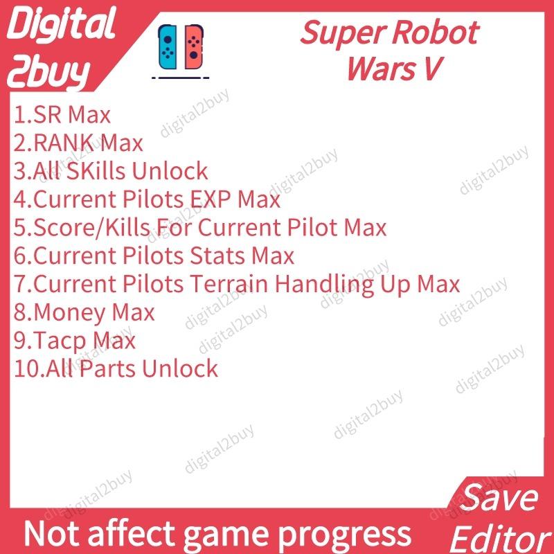 Super Robot Wars V Save Editor SRWV Save Modding, Video Gaming, Video ...