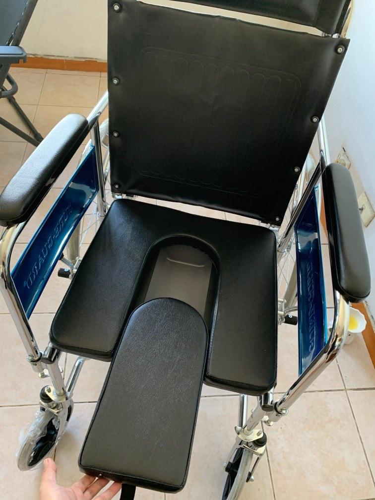 RECLINED WHEELCHAIR WITH COMOD, Health & Nutrition, Assistive ...