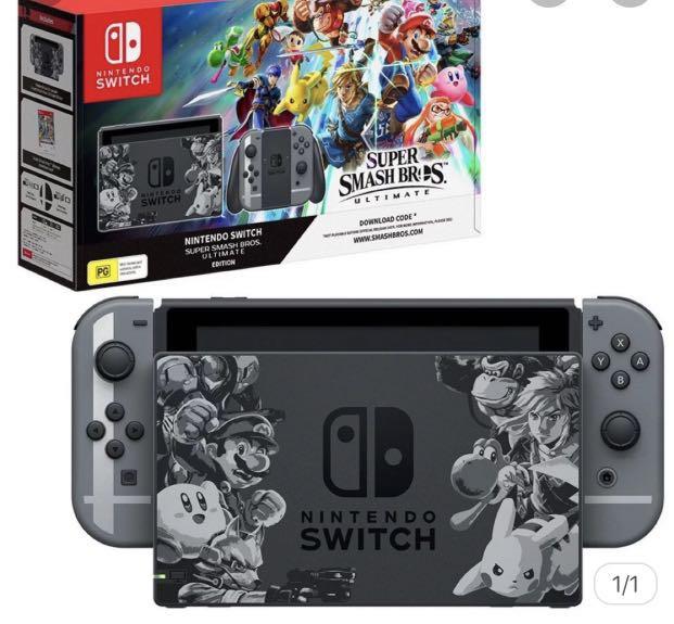 Switch Gen 1 Super smash bros limited edition, Video Gaming, Video Game Consoles, Nintendo on ...
