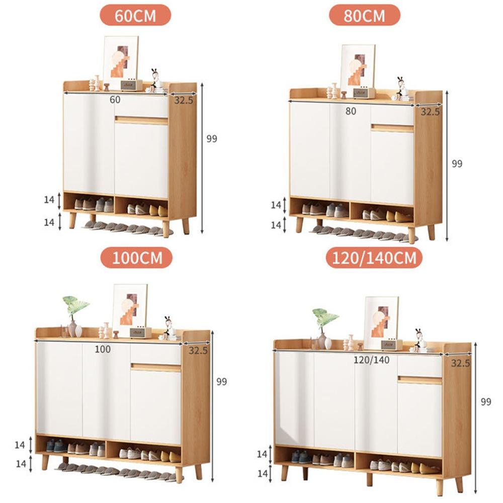 Terzo Shoe Cabinet Shoe Rack Shoe Organiser With Drawer Shelves 60cm 80cm 100cm 120cm 140cm ...