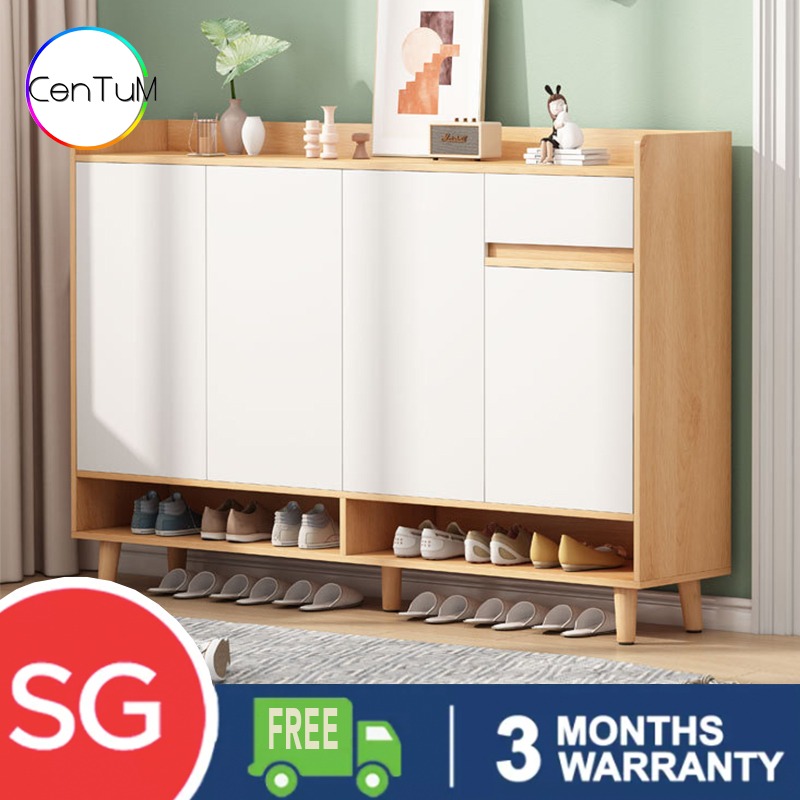 Terzo Shoe Cabinet Shoe Rack Shoe Organiser With Drawer Shelves 60cm 80cm 100cm 120cm 140cm ...