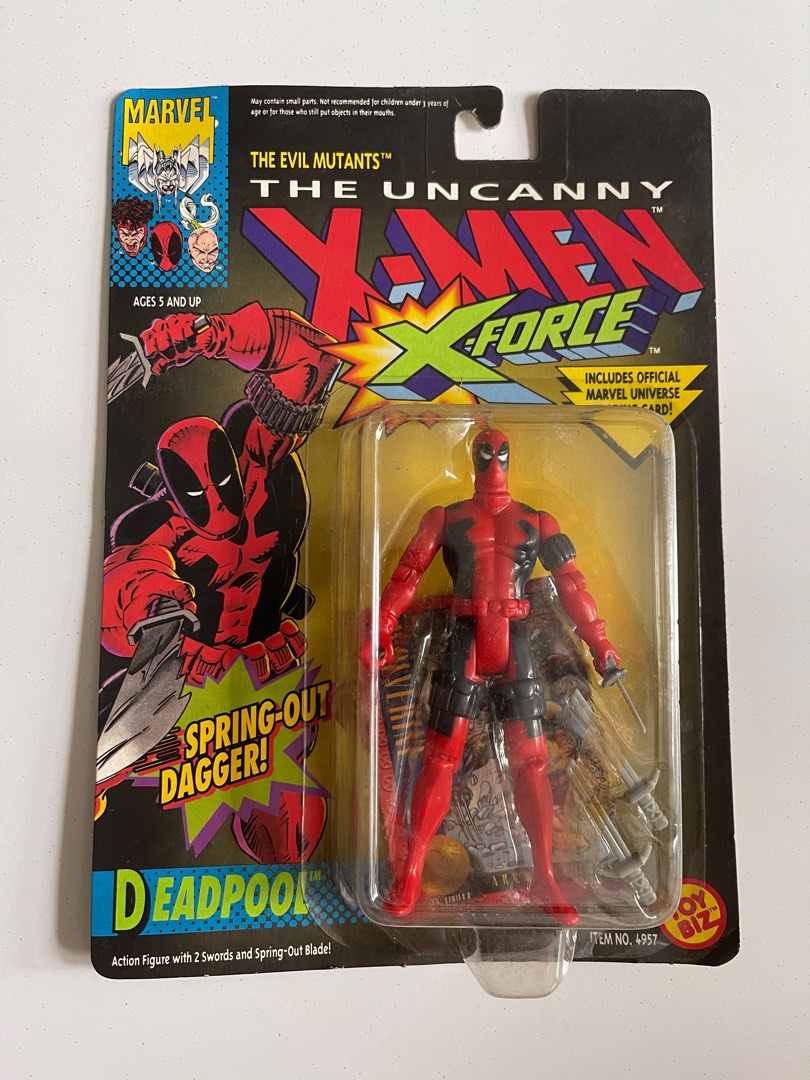 The Uncanny X-Men X-Force Deadpool action Figure With Spring Out Dagger ...