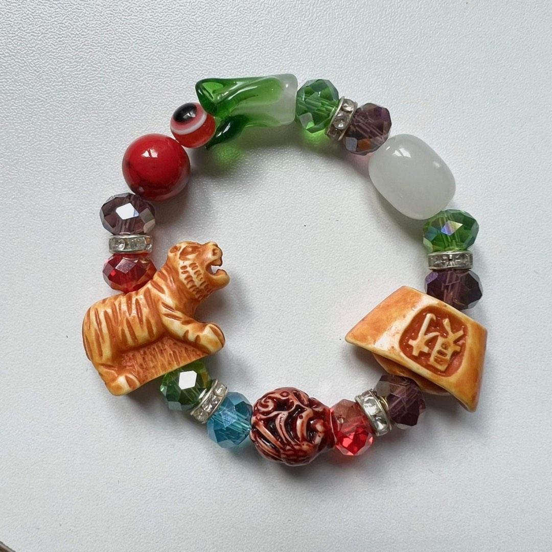 Tiger Lucky Charm Bracelet, Women's Fashion, Jewelry & Organizers ...