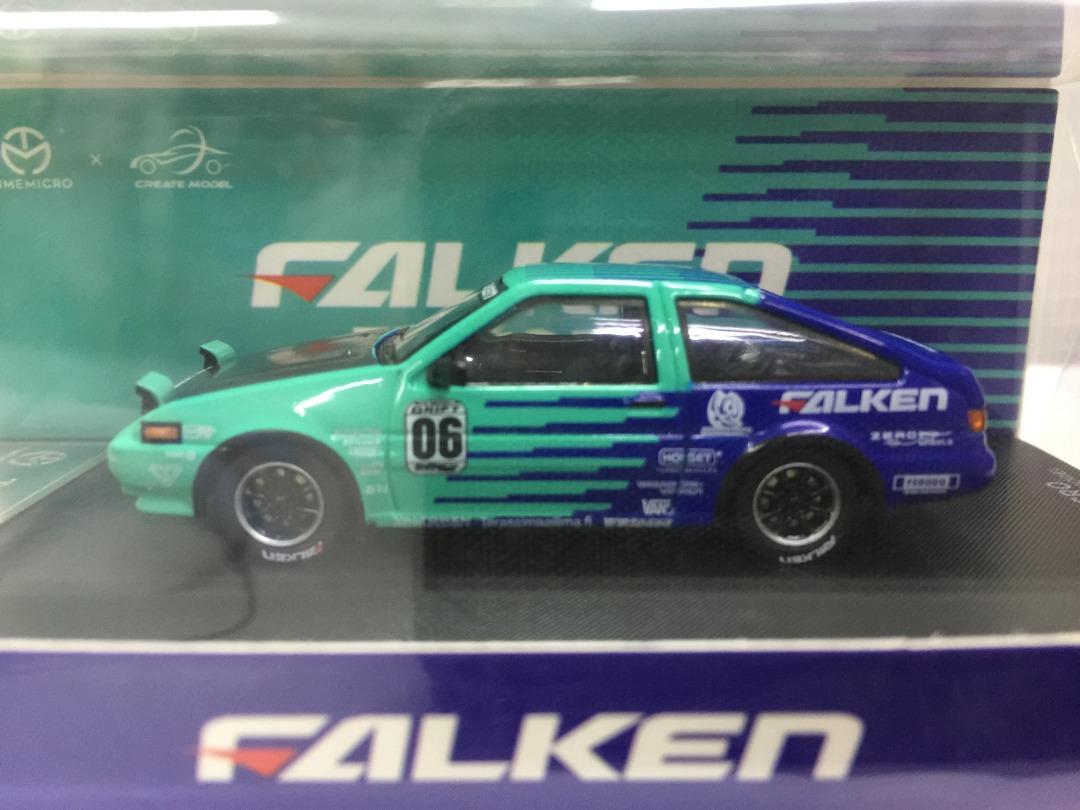 TIMEMICRO 1/64 TOYOTA AE86 FALKEN #06 (22019) (C1160-18), 興趣及遊戲, 玩具 ...