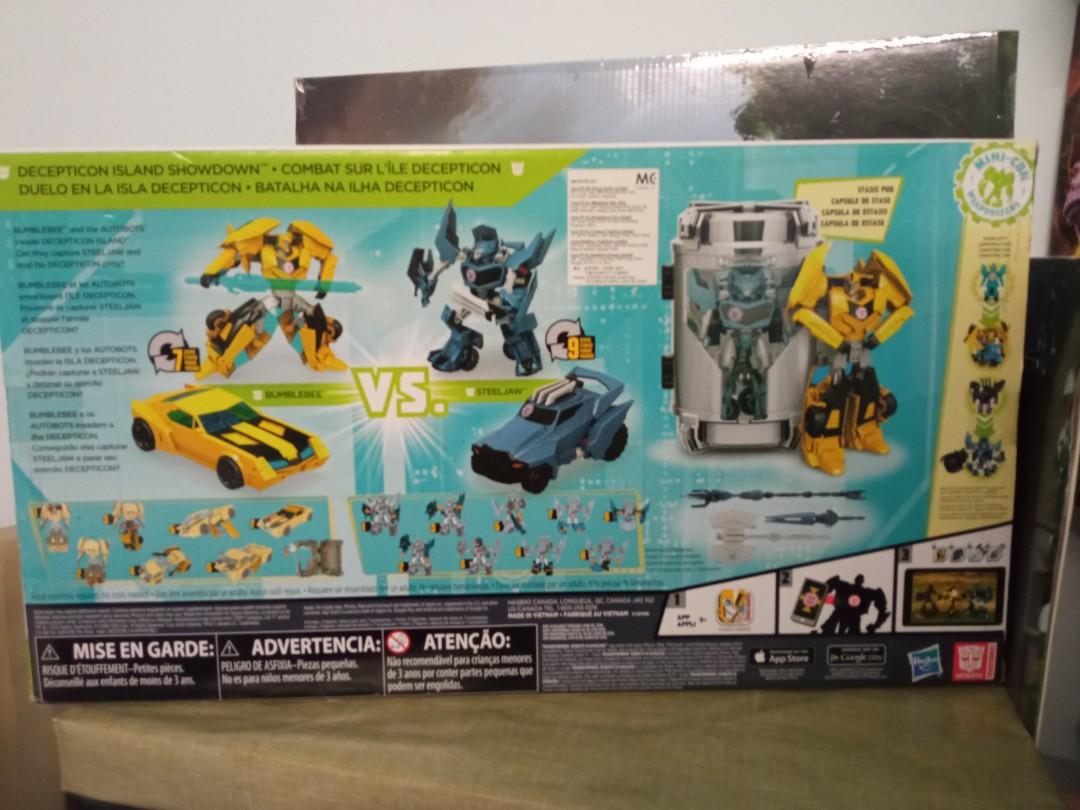 Transformers RID Deception Island Showdown Bumblebee Steeljaw Set ...