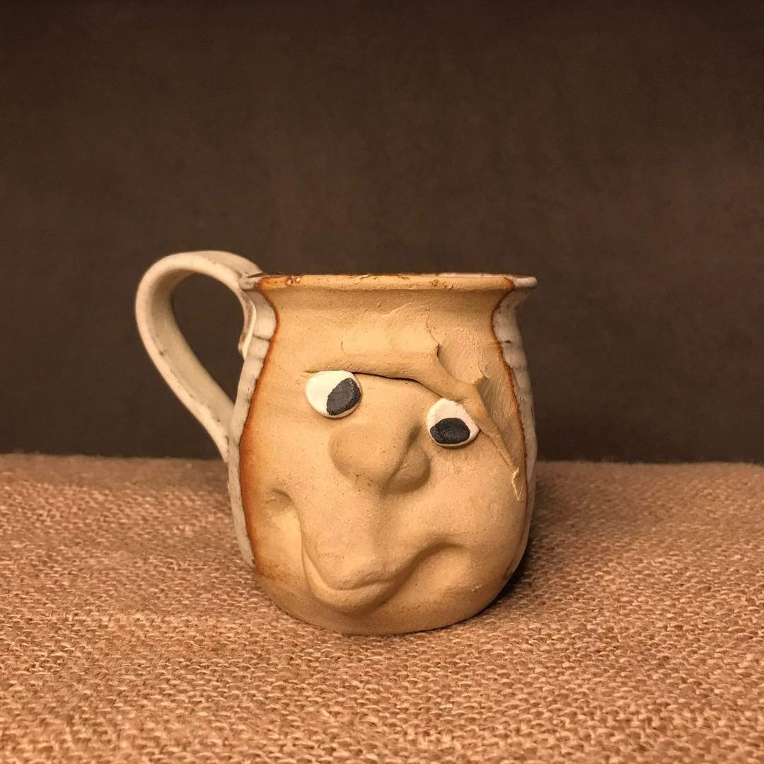 Ugly Face Pottery Mug, Furniture & Home Living, Kitchenware & Tableware ...