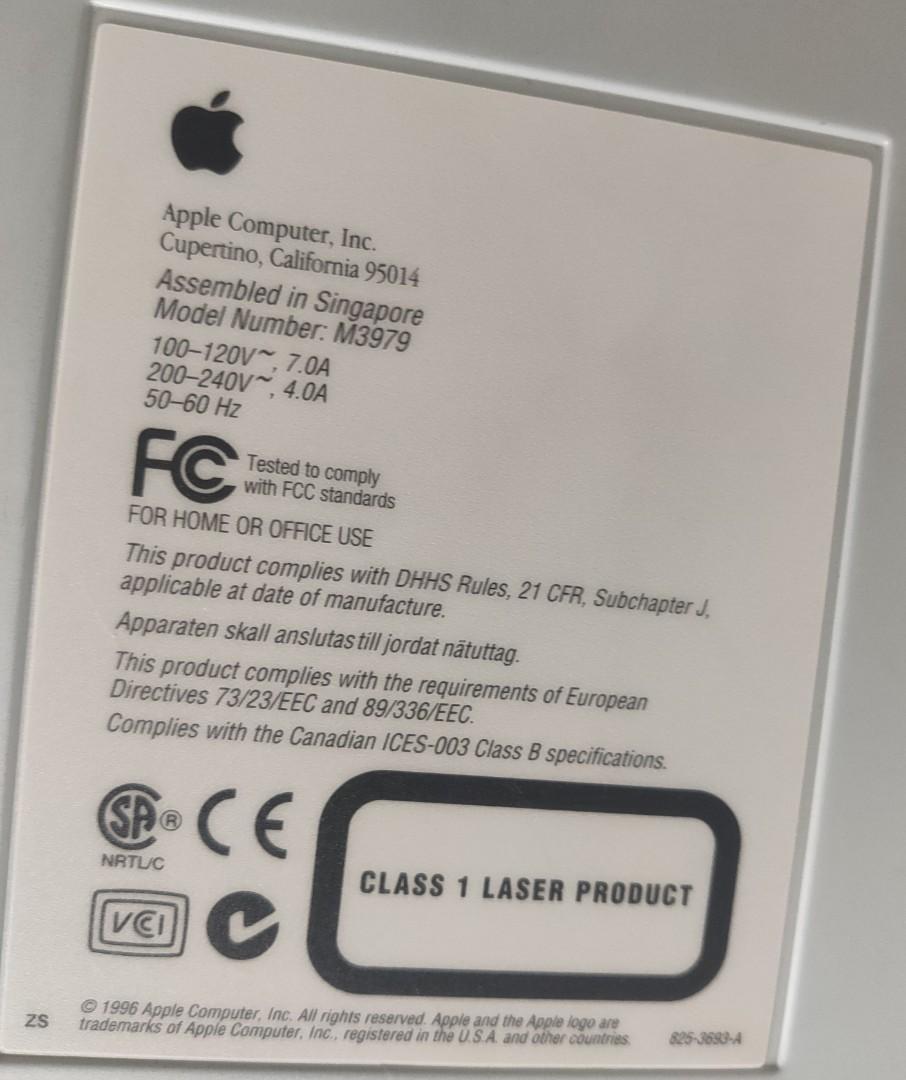 Vintage Apple 1996 Power Macintosh 7300/180 Power PC Personal Computer ...