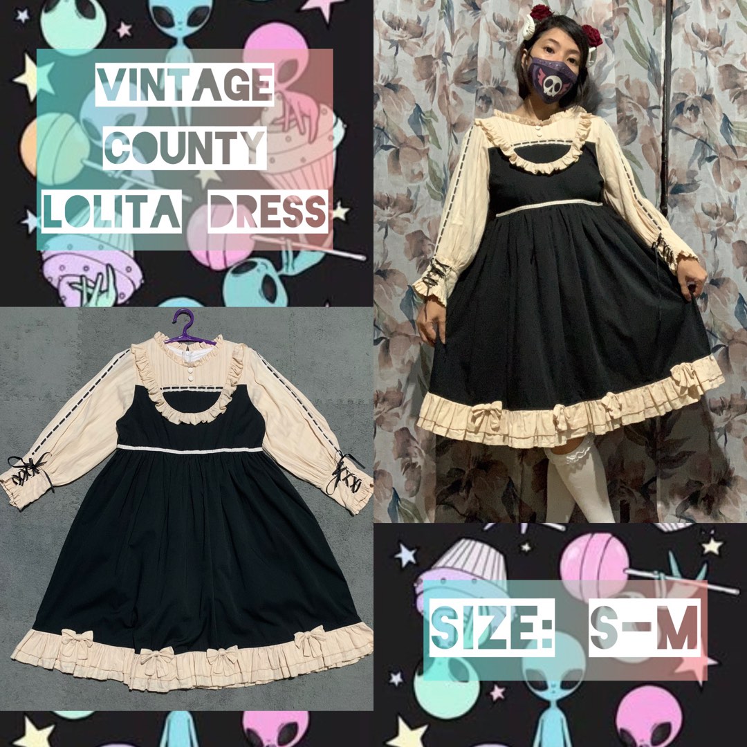 Vintage County Lolita Dress, Women's Fashion, Dresses & Sets, Dresses ...