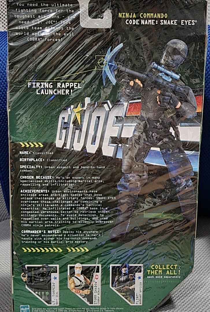 Vintage Rare 2008 GI Joe 25th Anniversary Snake Eyes 12 inch Action ...