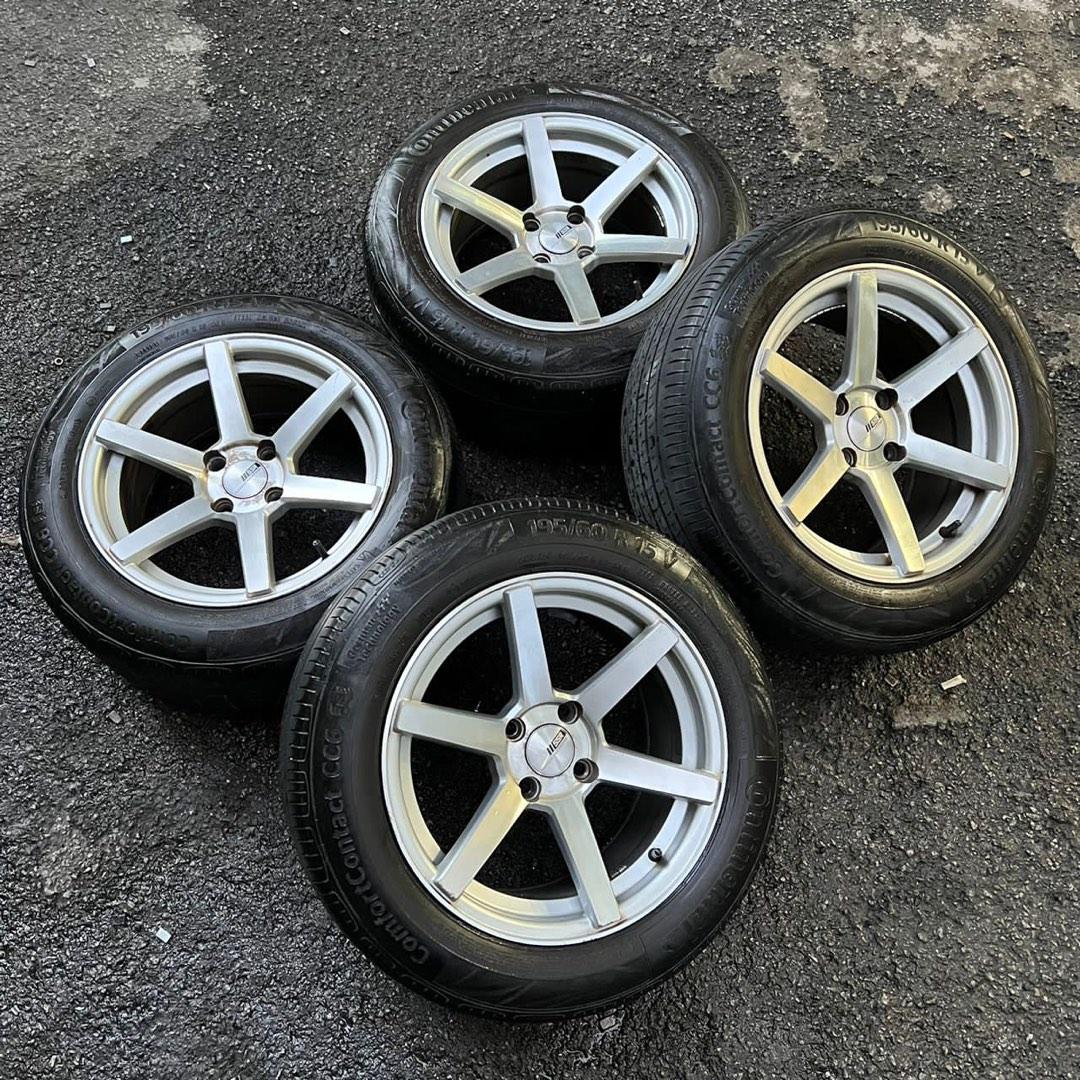 Vossen 15 inch sport rim Alza tyre 70%, Auto Accessories on Carousell