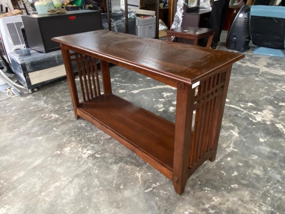 Wooden Entry Console Table Dark Hazel Colour / Meja Konsol Masuk Kayu ...